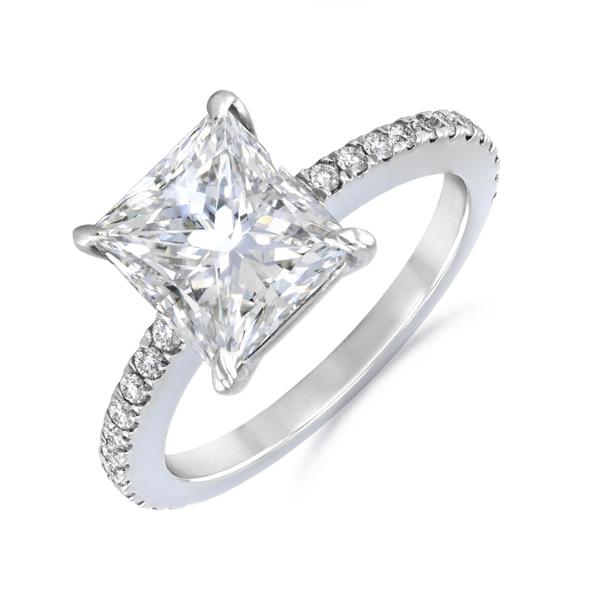 2.68ct Princess Cut Diamond Solitaire Engagement Ring | Pre-Loved | 18 – Browns Family Jewellers