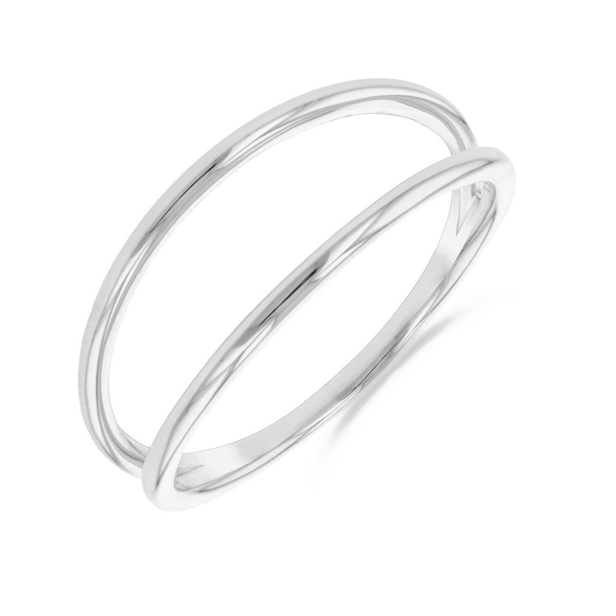 Soleil Collection Open Double Row Ring | 9K Solid White Gold – Browns Family Jewellers
