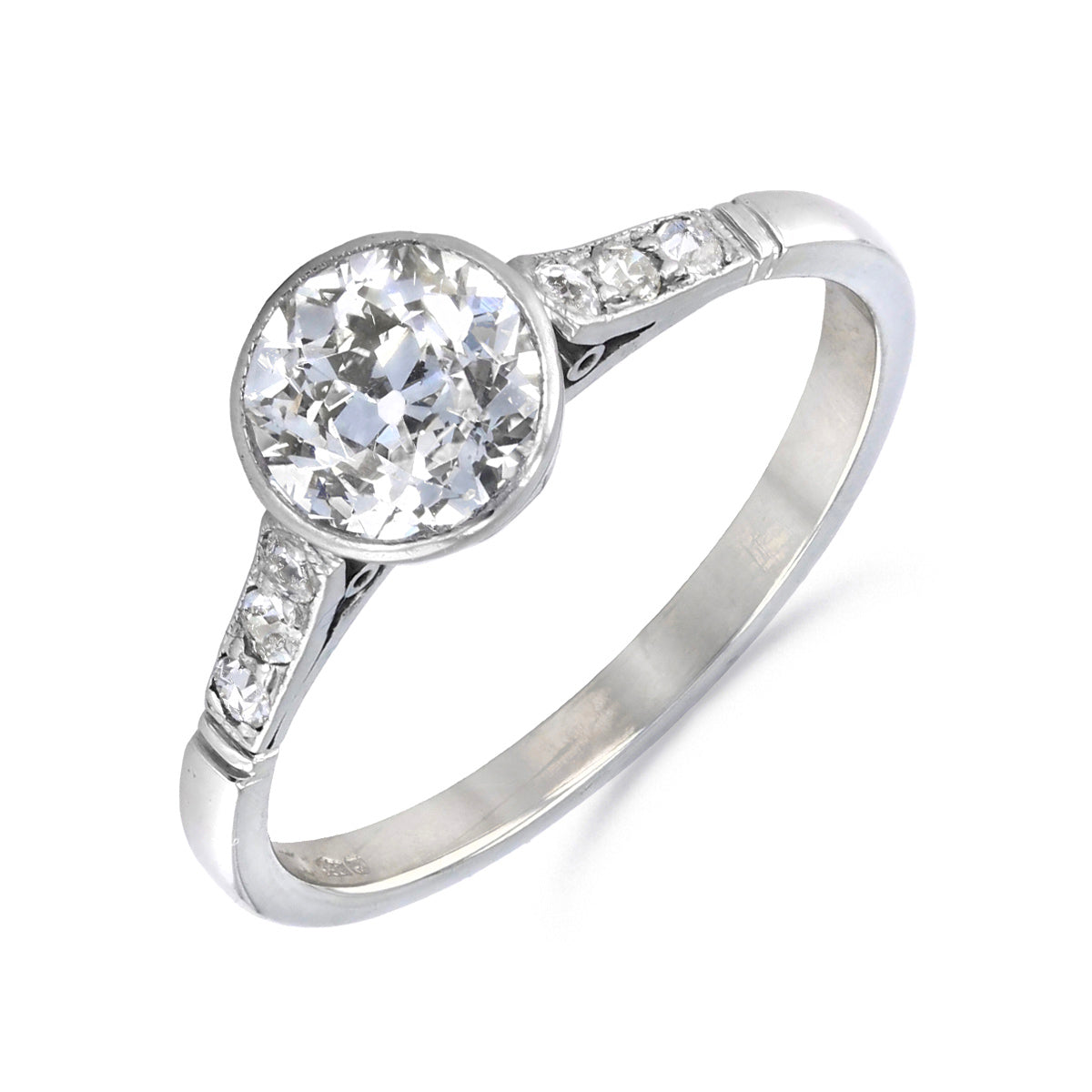 20th Century 1.05ct Old Cut Diamond Solitaire Ring | Pre-Loved | Plati ...