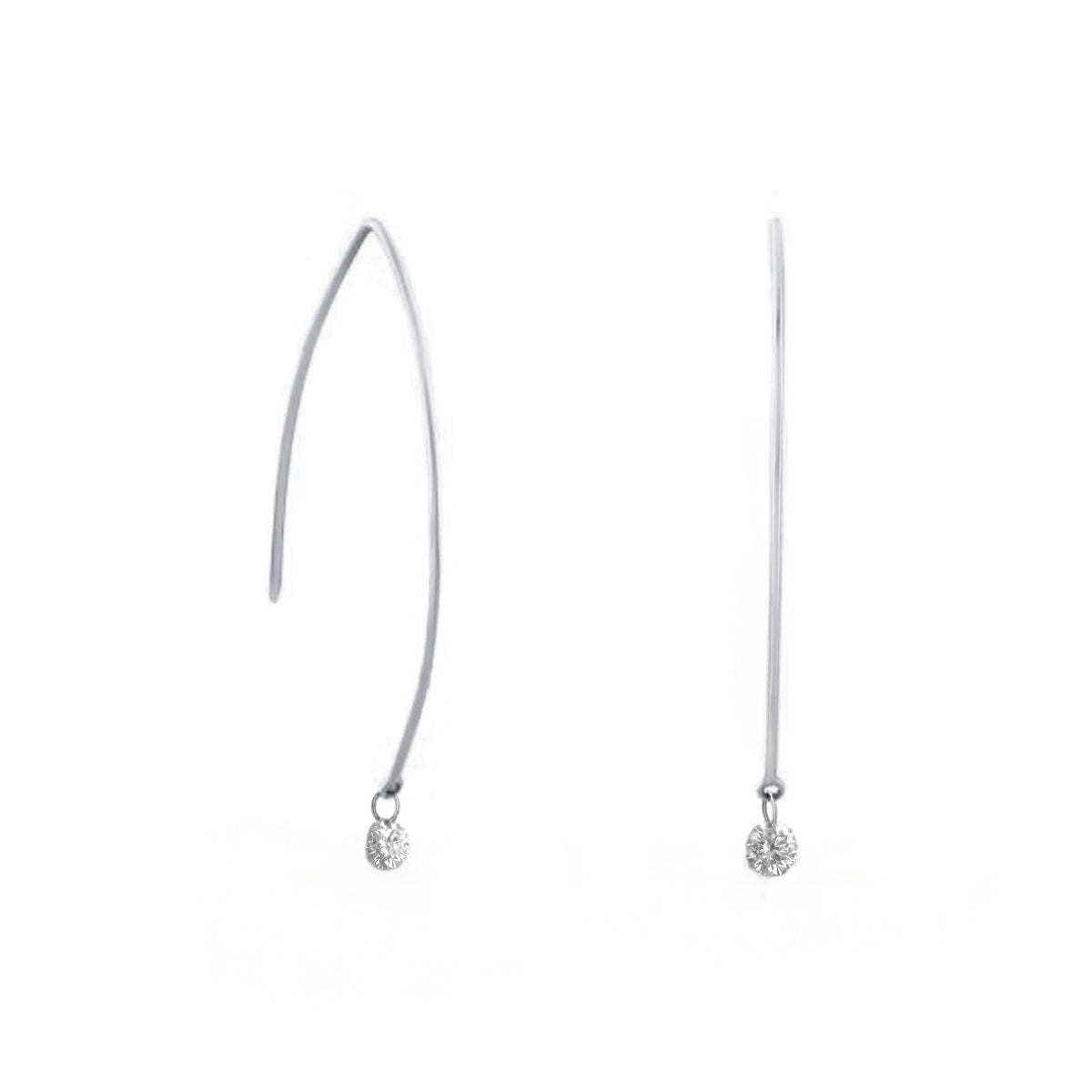 Everyday Diamonds Laser 0.16ct Brilliant Cut Diamond Threader Earrings – Browns Family Jewellers