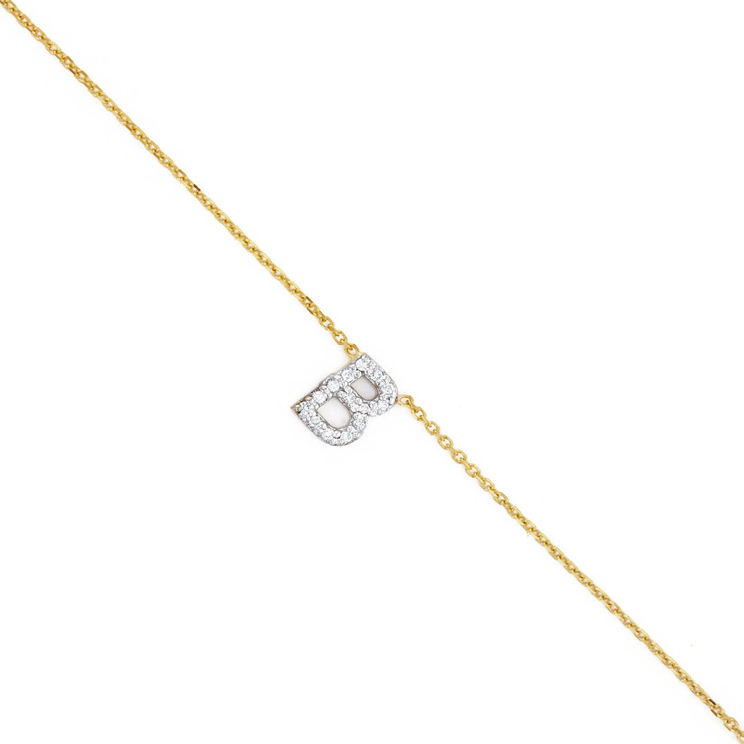 Everyday Diamonds Collection 15"-17" Luxury Diamond Letter Necklace ...